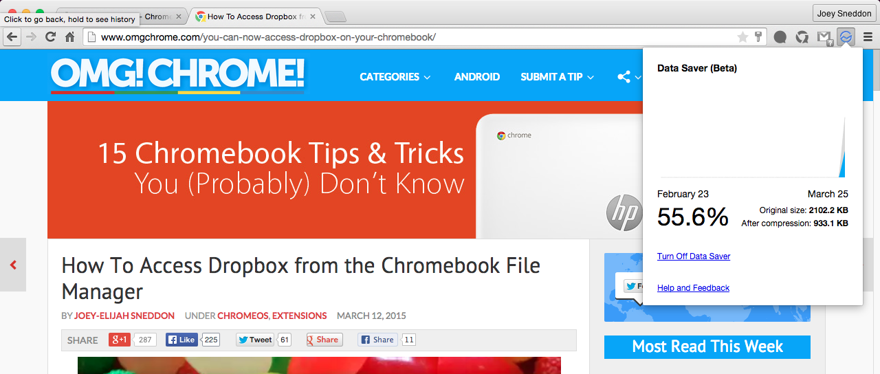 Google Releases Data Saver Extension for Chrome