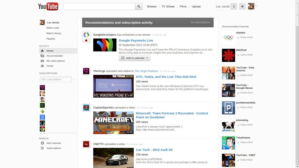 YouTube to Get Tighter Google Integration - OMG! Chrome